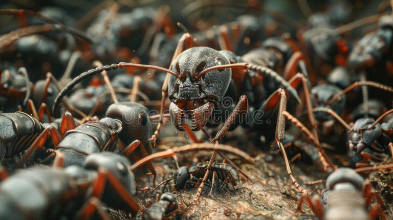 A Close Up of a Bunch of Ants on the Ground. Suitable for Educational ...