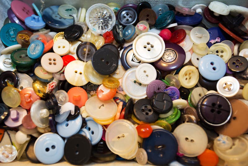 Close Up of a Bunch of Buttons Stock Image - Image of supplies, circles ...