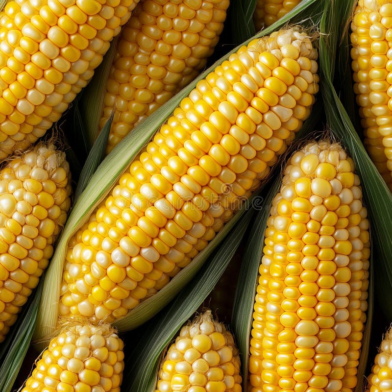 A Bunch of Dry Corn Plants in a Green Field on a Sunny Day. Stock Image ...