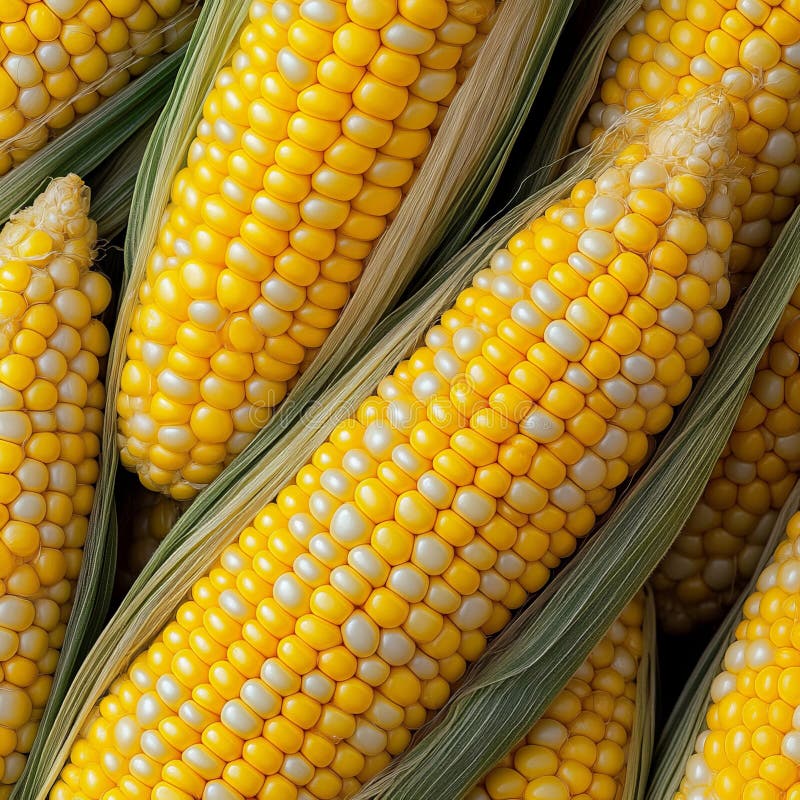 A Bunch of Dry Corn Plants in a Green Field on a Sunny Day. Stock Image ...