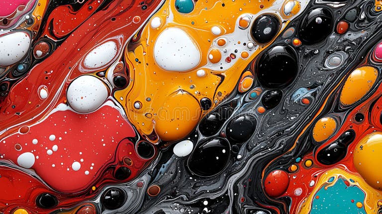 A Close Up of a Bunch of Different Colored Bubbles Stock Photo - Image ...