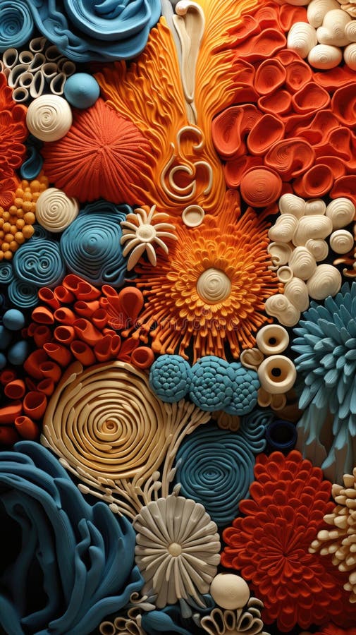 A Close Up of a Bunch of Different Colored Micro-things, AI Stock ...