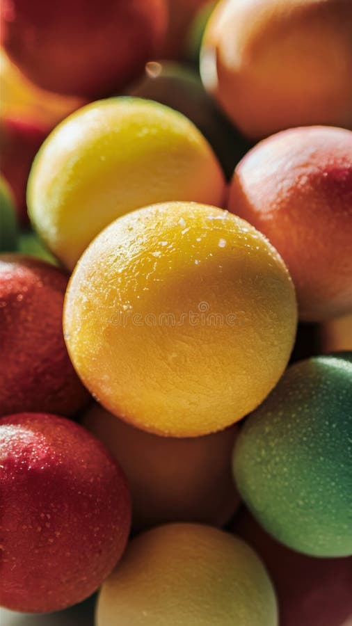 A Close Up of a Bunch of Different Colored Fruit in One Bowl, AI Stock ...