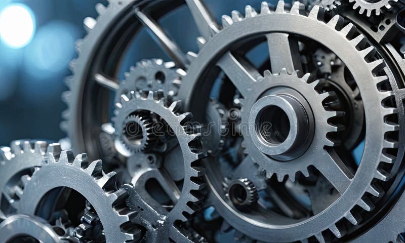 A Close Up of a Bunch of Gears, All of Which are the Same Size and ...