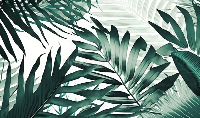 A Close Up of a Bunch of Leaves on a White Background Stock ...