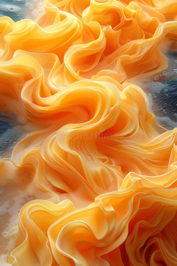 A Close Up of a Bunch of Orange Stuff in the Water, AI Stock Image ...
