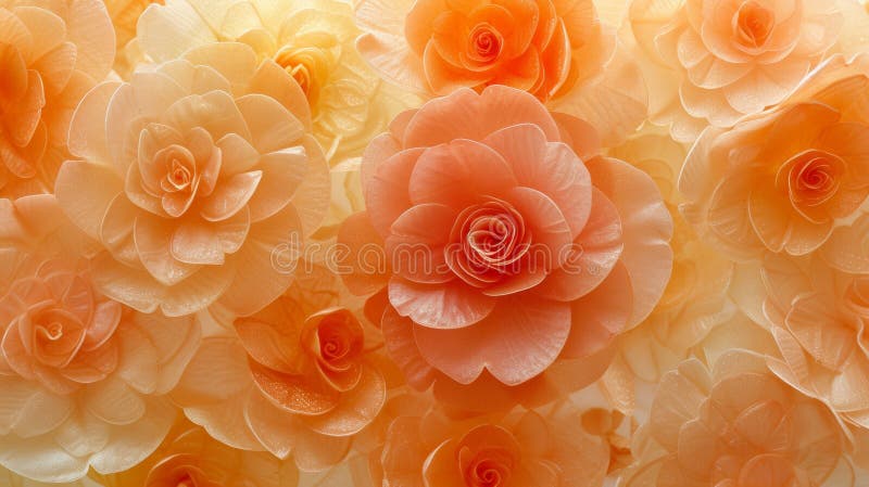 A Close Up of a Bunch of Orange and White Flowers, AI Stock Photo ... A Close Up of a Bunch of Orange and White Flowers, AI Stock Photo ...