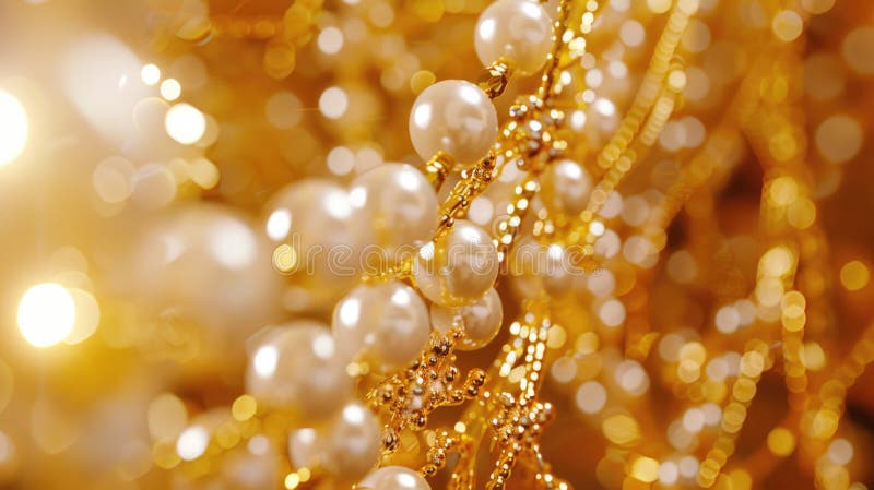 Close Up of a Bunch of Pearls, Perfect for Luxury and Elegance Concepts ...