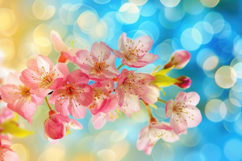 Close Up of a Bunch of Pink Flowers, Perfect for Spring Designs Stock ...
