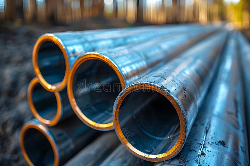 Close Up of a Bunch of Pipes Generative AI Stock Illustration ...