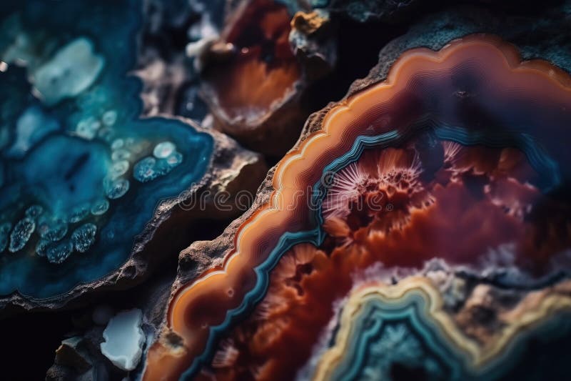 A Close Up of a Bunch of Rocks with Different Colors Stock Illustration ...