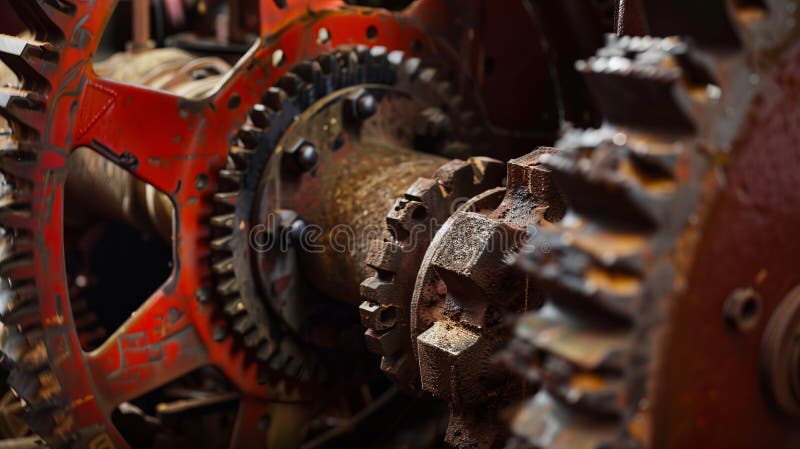 A Bunch of Rusty Metal Gears and Bolts on a Wall Stock Image - Image of ...