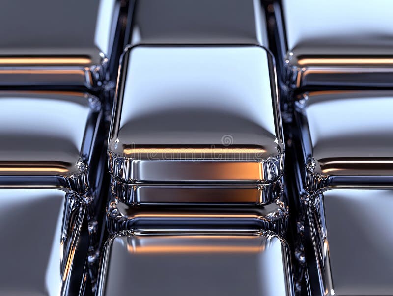 A Close Up of a Bunch of Silver Bars on a Table Stock Image - Image of ...