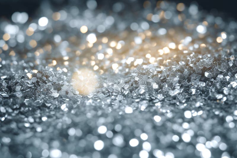 A Close Up of a Bunch of Silver Glitter. Generative AI Image. Stock ...