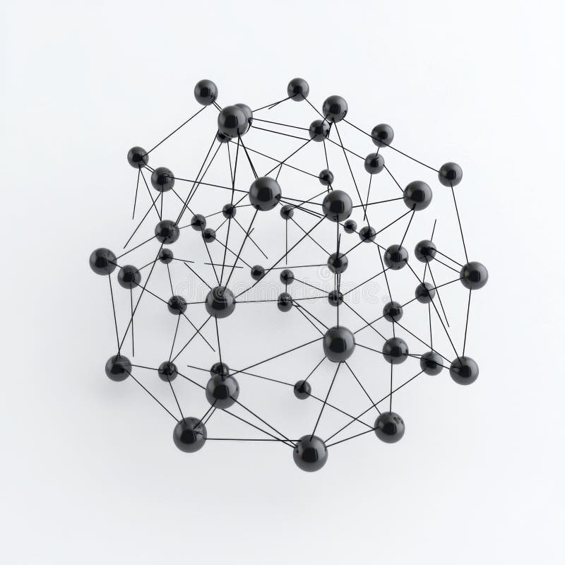 A Close Up of a Bunch of Small Spheres Stock Illustration ...