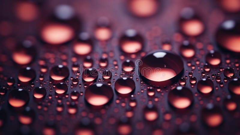 A Close Up of a Bunch of Water Droplets on the Surface, AI Stock ...