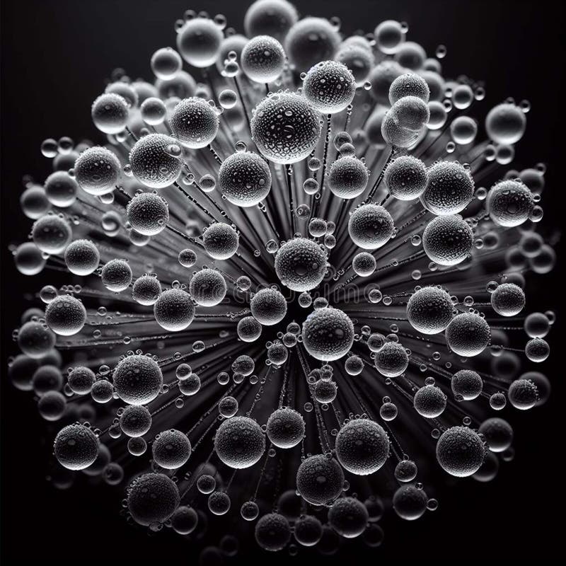 A Close Up of a Bunch of Water Droplets on a Surface. Stock ...