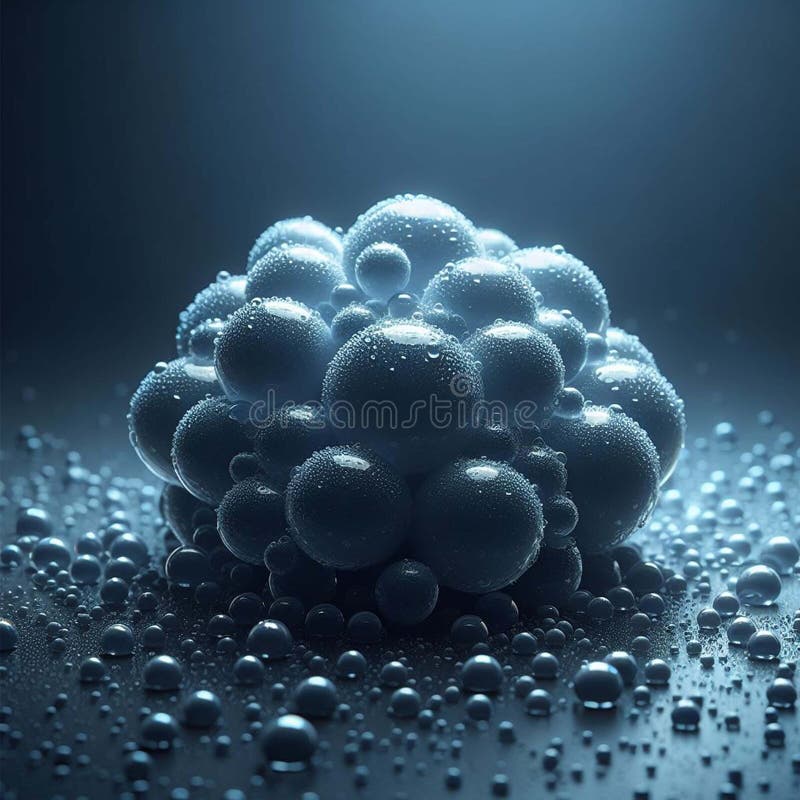 A Close Up of a Bunch of Water Droplets on a Surface. Stock ...