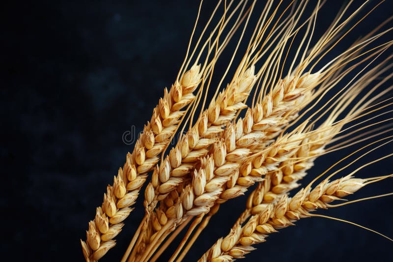 Close-up of bunch of wheat stock image. Image of upclose - 380081527