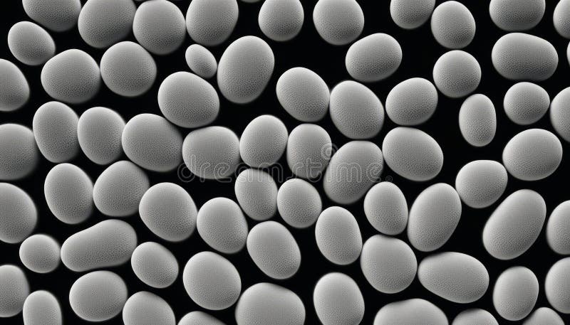 A Close Up of a Bunch of White Spheres Stock Illustration ...