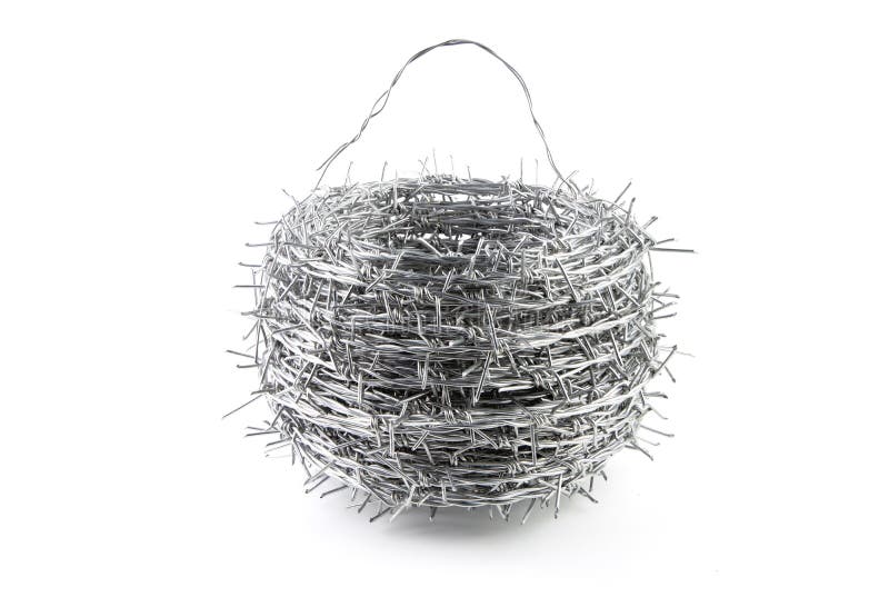 A Bundle of Galvanized Barbed Wire. Stock Photo - Image of barbed ...