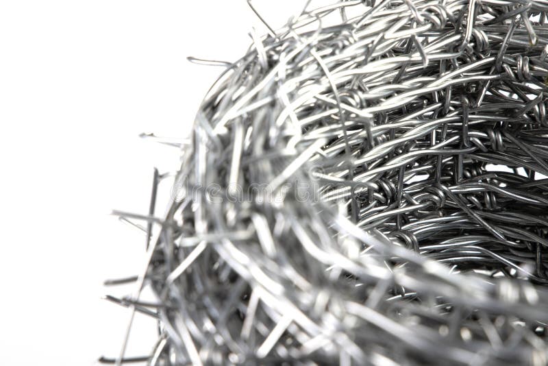 A Bundle of Galvanized Barbed Wire. Stock Photo - Image of bundle ...