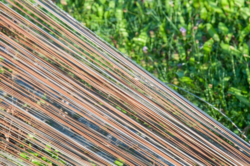 Close-up of a Bundle of Stretched Wire Ropes Stock Image - Image of ...