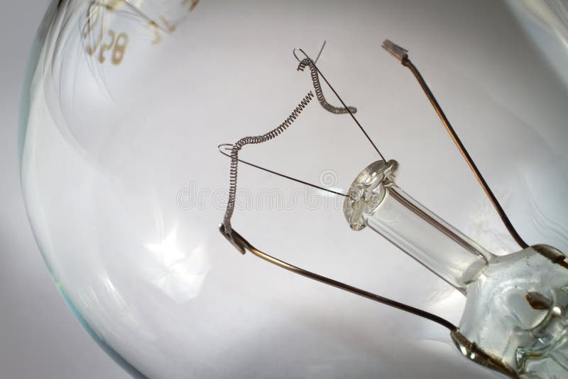 Close-up of a Burned-out Incandescent Light Bulb. Stock Image - Image ...