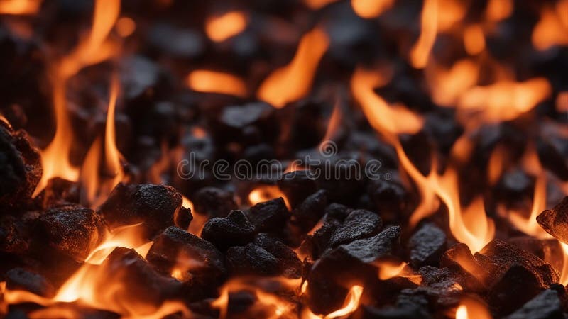 Close Up of Burning Fire a Fire Wallpaper with a Black and Orange Color ...
