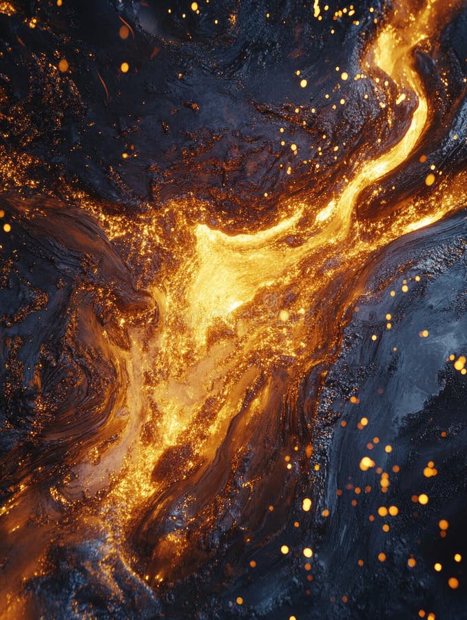 Close-up of Burning Flames in Darkness Stock Image - Image of sparks ...