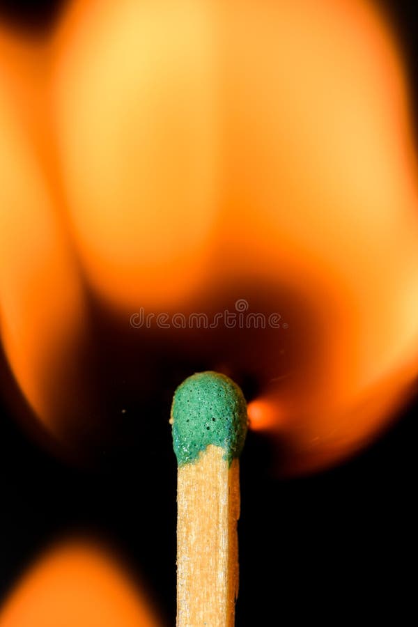 Close Up of a Burning Match Stock Photo - Image of isolated, burnt ...