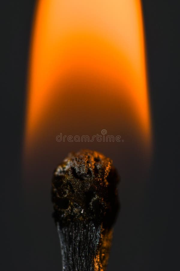 Close Up of a Burning Match Stock Photo - Image of burnt, inflammation ...