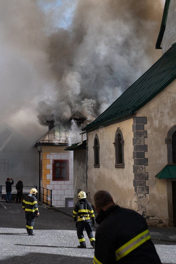 Close Up of Burning Old City Center. Stock Photo - Image of dangerous ...