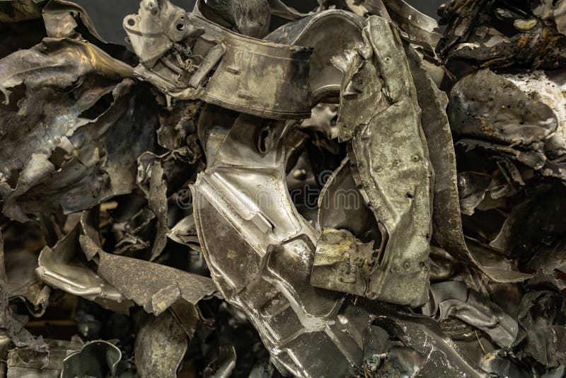 Close-up of Burnt Rusty Engine in Russian Military Vehicle after Combat ...