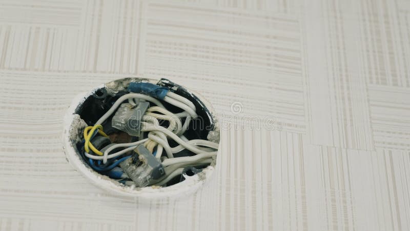 Close-up Burnt Wires Smoke in Electrical Junction Box Stock Video ...