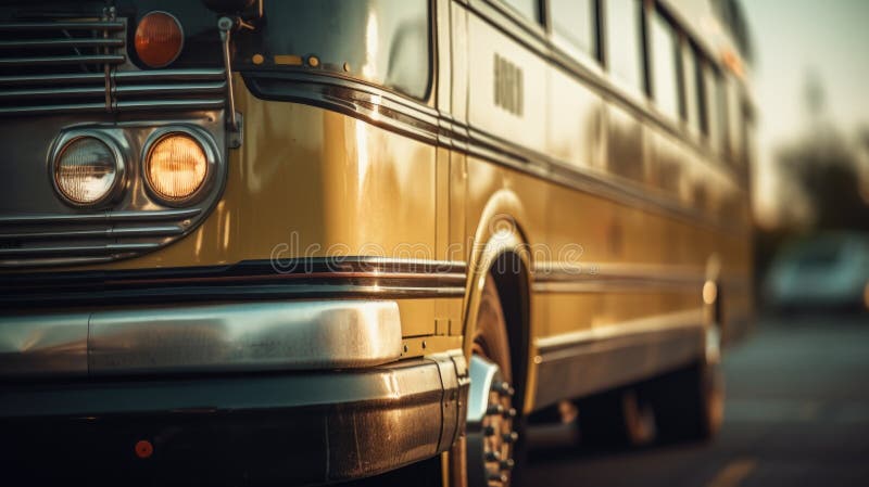 Close Up of a Bus in Urban Setting. Suitable for Transportation ...