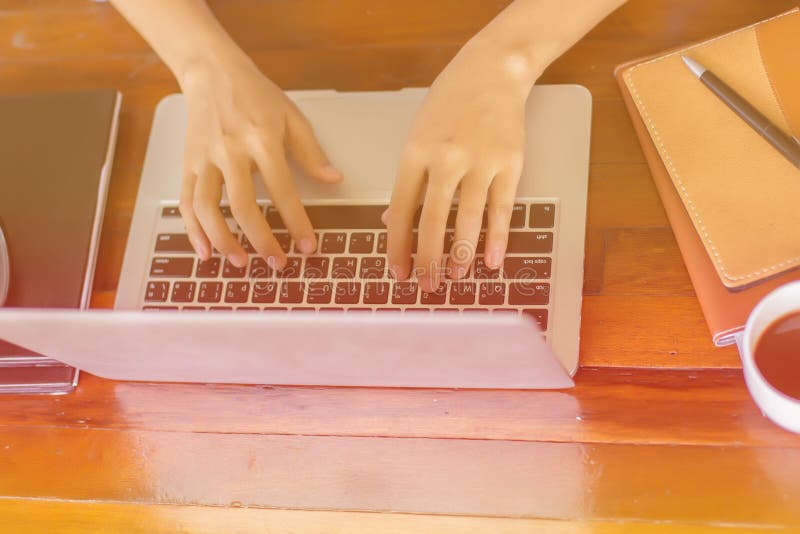 Close Up Business Female Working in Office Stock Image - Image of ...