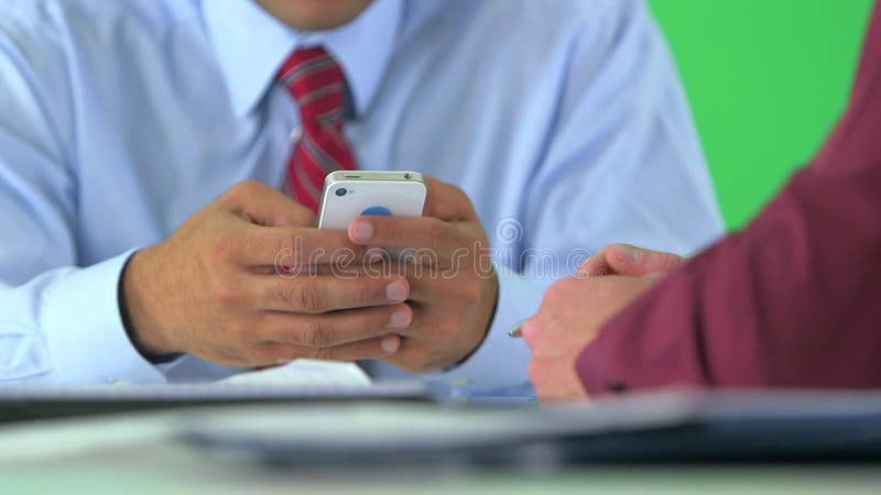 Close-up of Business Hands Texting on Greenscreen Stock Footage - Video ...