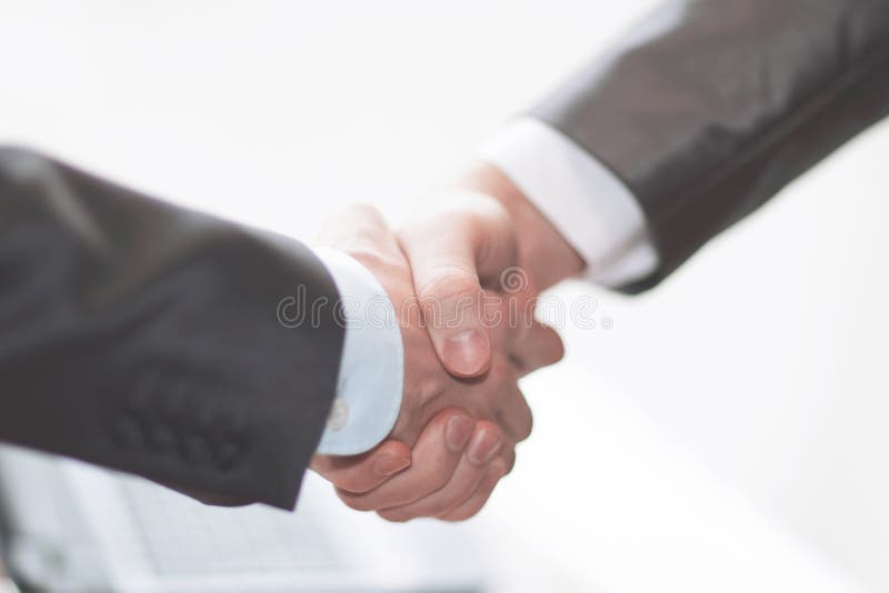 Close Up. Business Handshake in the Office Stock Photo - Image of ...