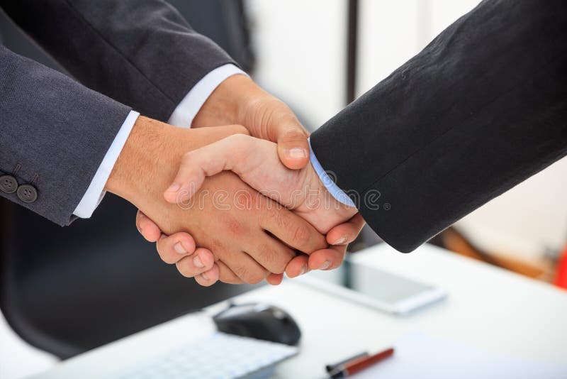 Close Up of Business Handshake Stock Image - Image of greeting, deal ...