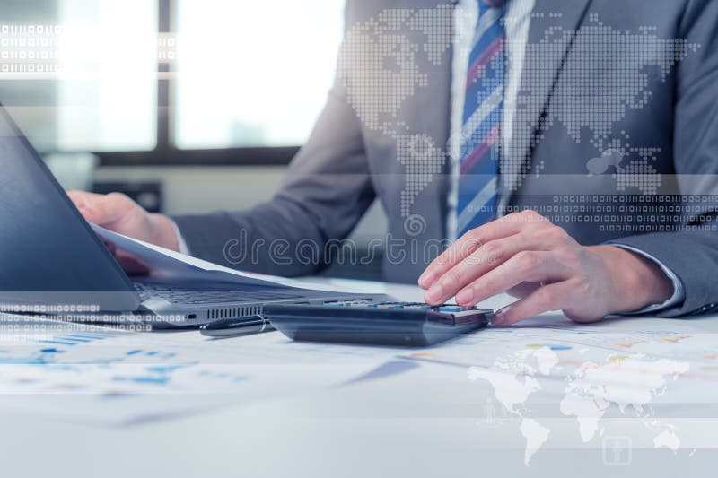 Close Up of Business Man Hands Typing on Laptop Computer Stock Image ...