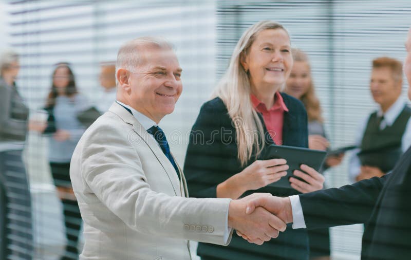 Close Up. Business Partners Shaking Hands As a Sign of Cooperation ...