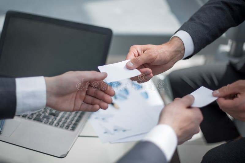 Close Up.business People Exchanging Business Cards Stock Photo - Image ... Close Up.business People Exchanging Business Cards Stock Photo - Image ...