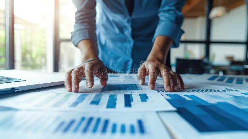 Close-up of a Business Professional Planning the Lifecycle Stock ...