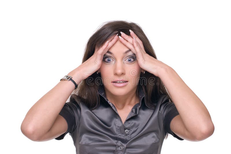 Close Up of Business Woman with Problem Stock Image - Image of ...