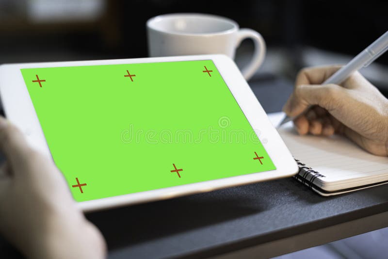 Close Up Business Women Working Analyze Business Graph with Green ...