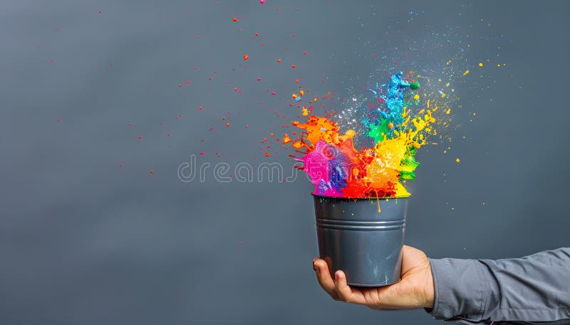 Close Up of Businessman Hand Holding Bucket with Paint Stock Image ... Close Up of Businessman Hand Holding Bucket with Paint Stock Image ...