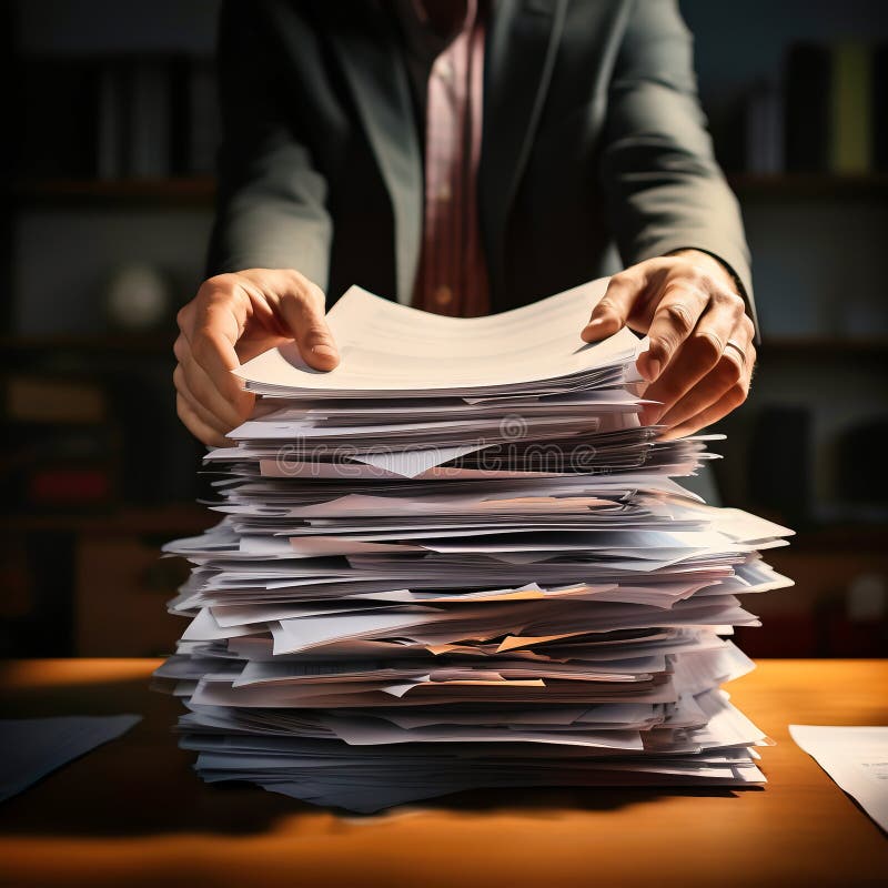 Holding Papers Person Stack Stock Illustrations – 81 Holding Papers ...