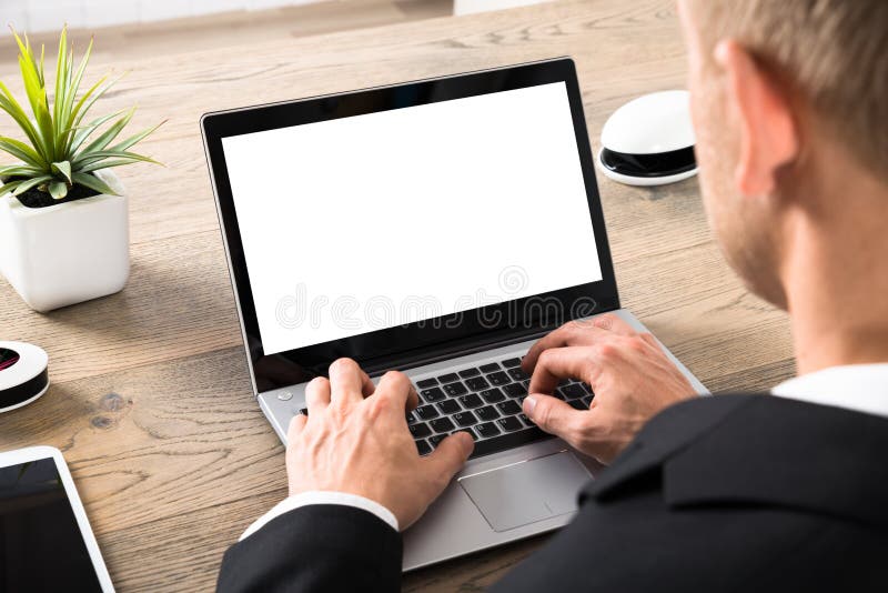 Close-up of a Businessman Working in Office Stock Photo - Image of ...