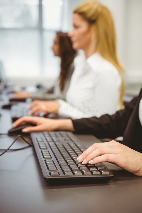 Close Up of a Businesswoman Typing on Keyboard Stock Image - Image of ...